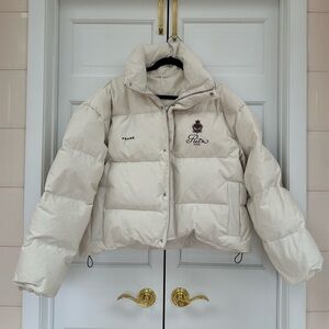 Frame Denim | Jackets & Coats | Frame X Ritz Carlton Cream Cropped ...